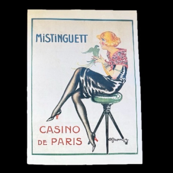 Art | Vintage Mistinguett Casino De Paris Poster Print 192s French ...